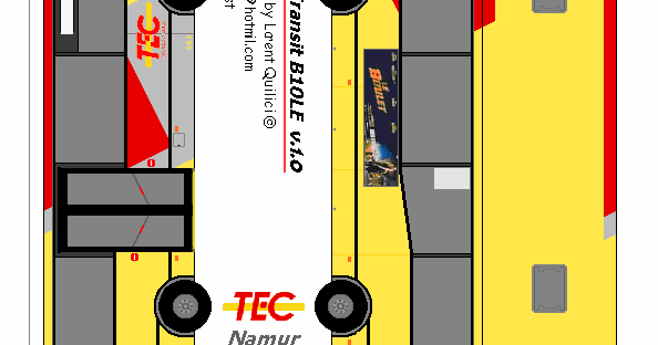 SP. Papel Modelismo: PaperCraft - Autobus Jonckheere Transit B10LE