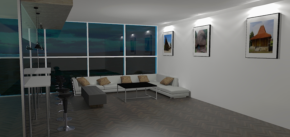 Cara Memberi Efek Lampu Pada Twilight Rendering Tool Google SketchUp - bagus3d