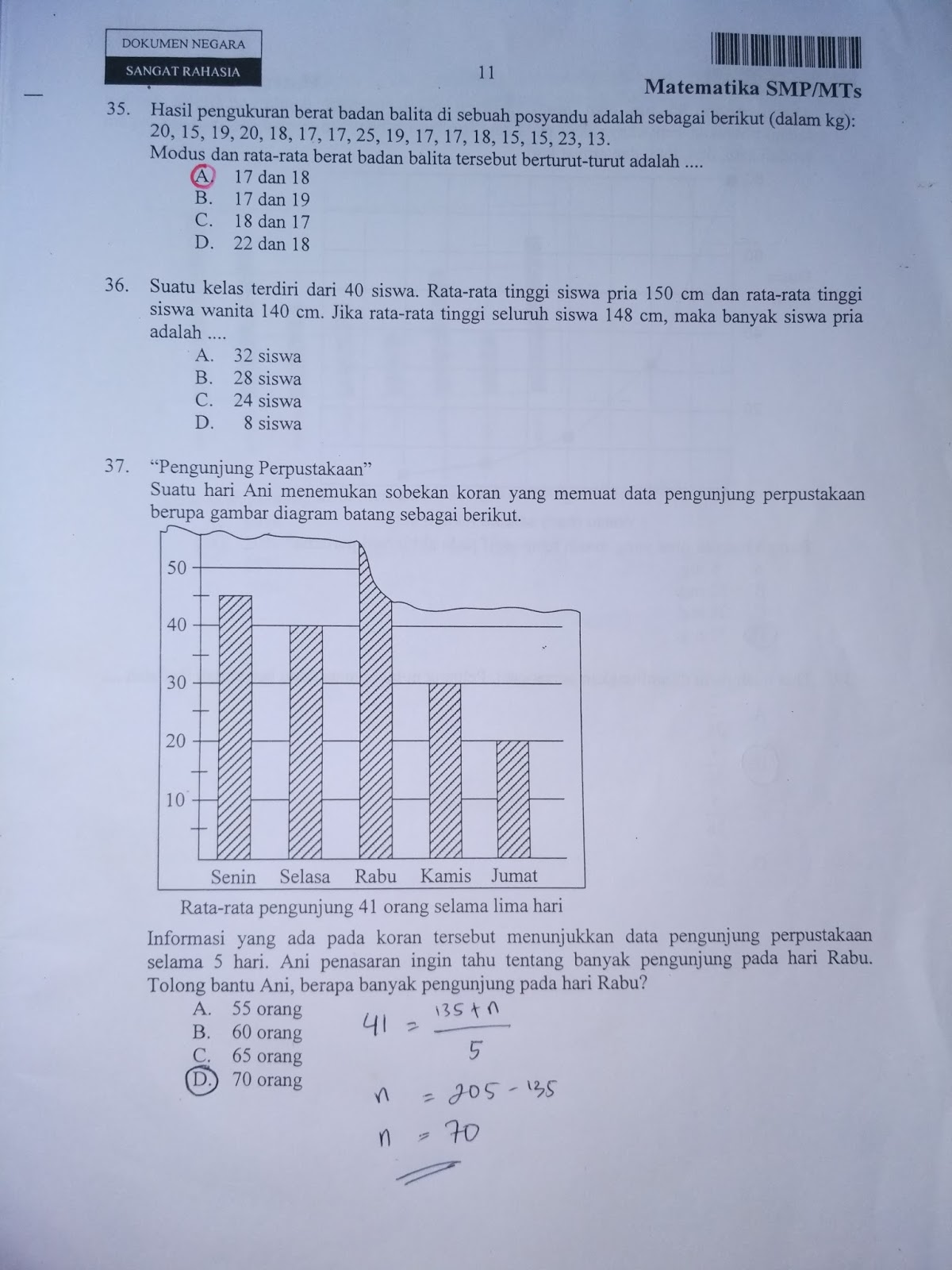 Soal dan pembahasan matematika: SOAL JAWABAN DAN PEMBAHASAN UJIAN ... Soal dan pembahasan matematika: SOAL JAWABAN DAN PEMBAHASAN UJIAN ...