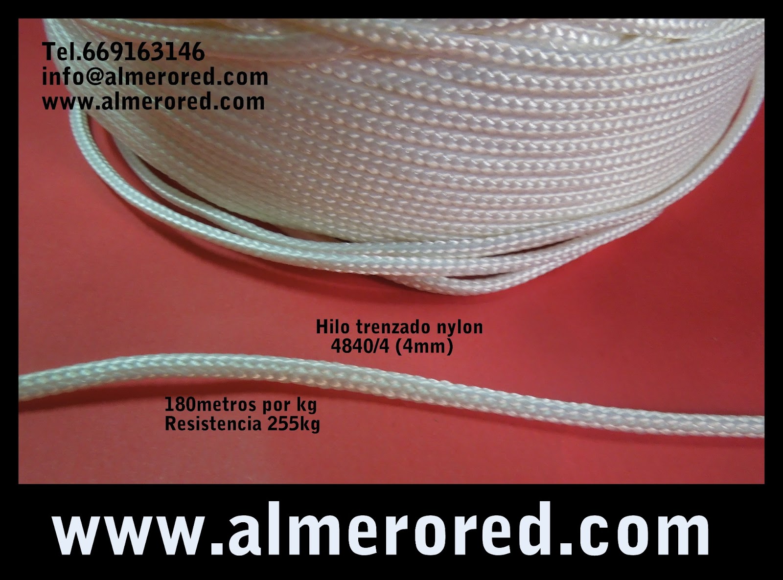 Hilo nylon trenzado 4840/4 - Almerored