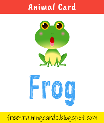Training Cards For Student: Animal Card: Frog