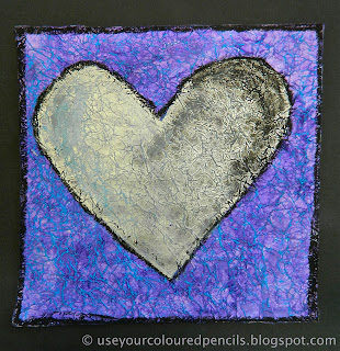 Use Your Coloured Pencils: Textured Heart Paintings