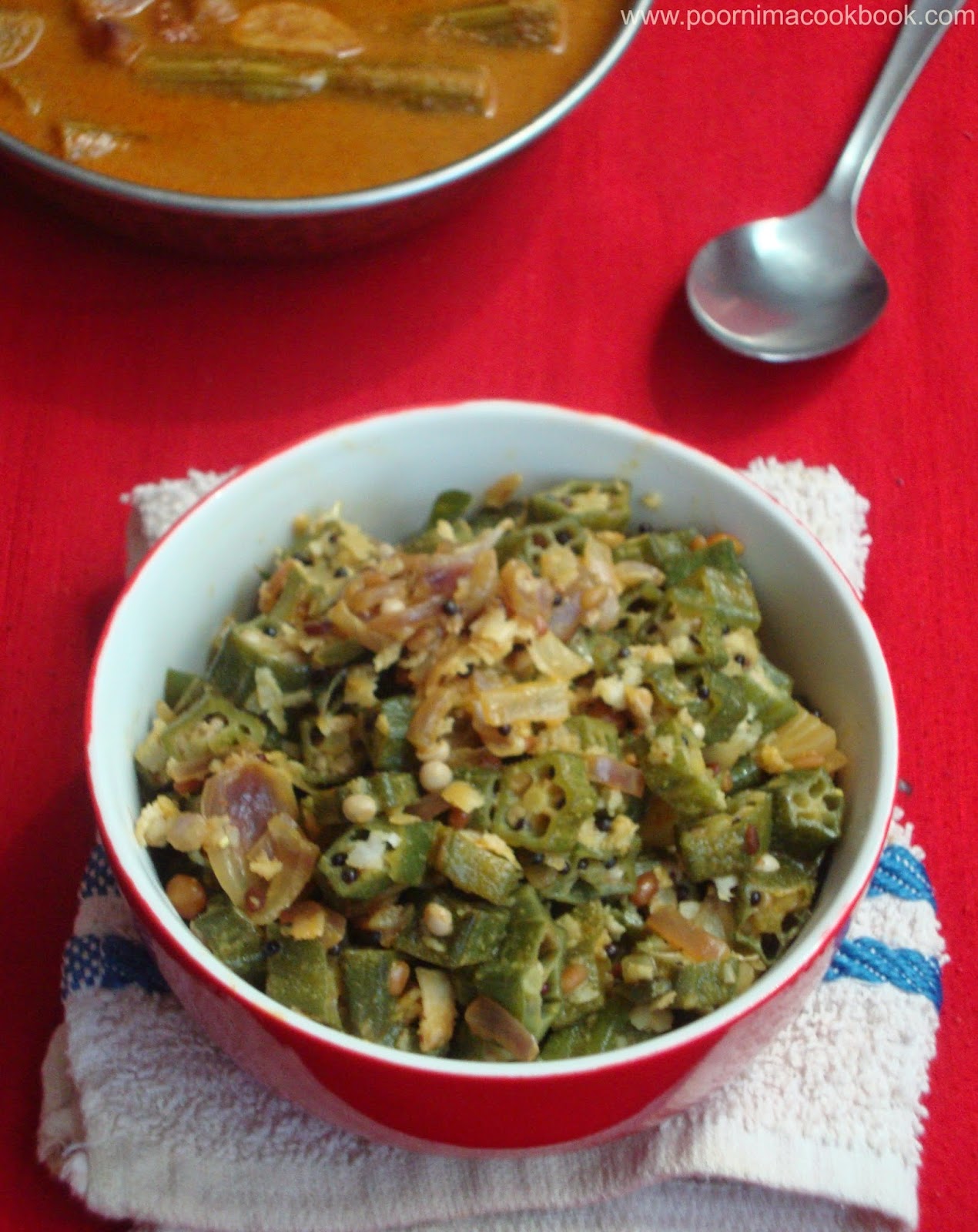 Poornima's Cook Book: Lady's Finger Stir Fry / Vendakkai Poriyal ...