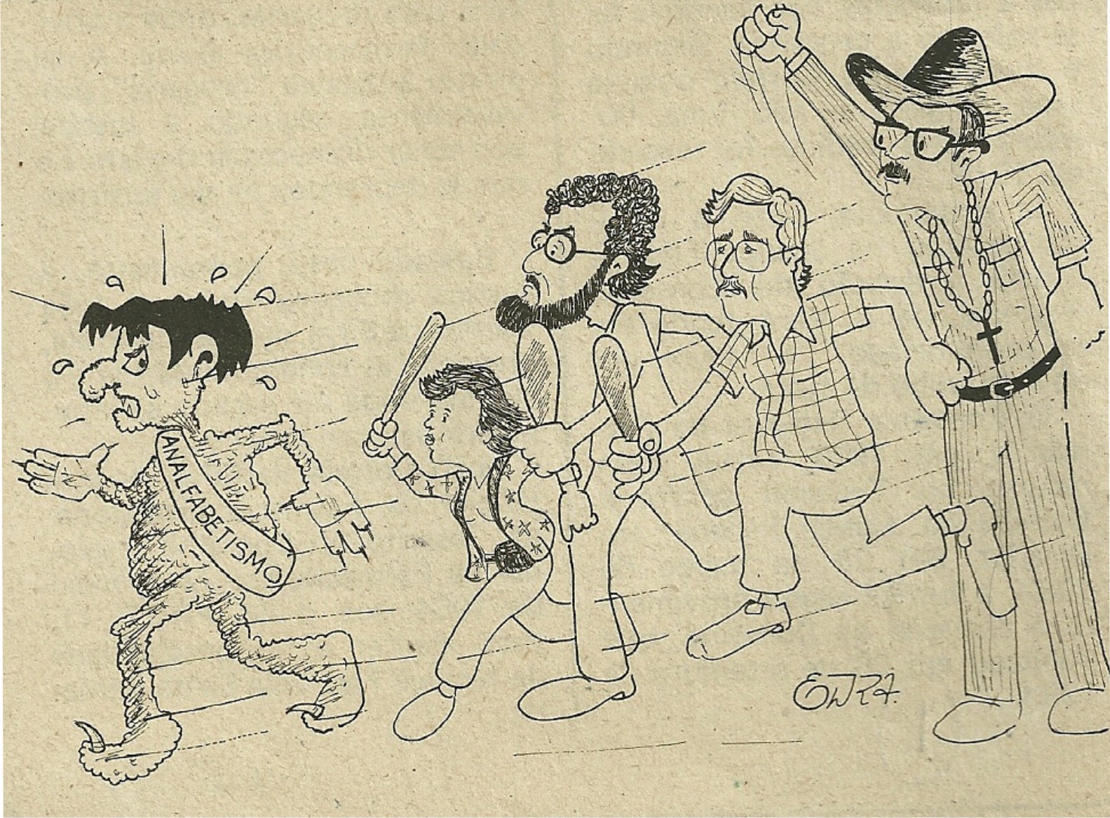 Edra - O Humor Nosso de Cada Dia: Charges no Jornal "A Semana" - 1ª Fase