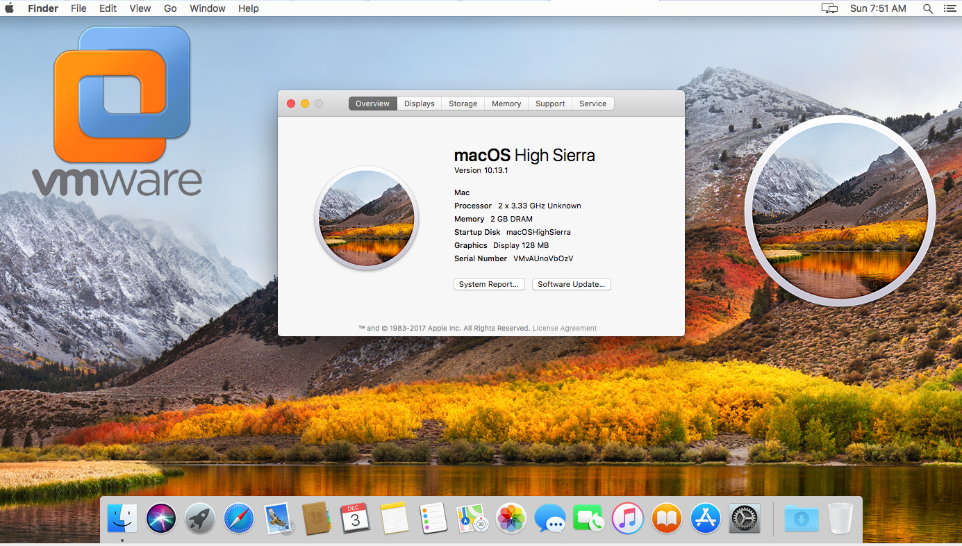Mac OS High Sierra VMware Image Download