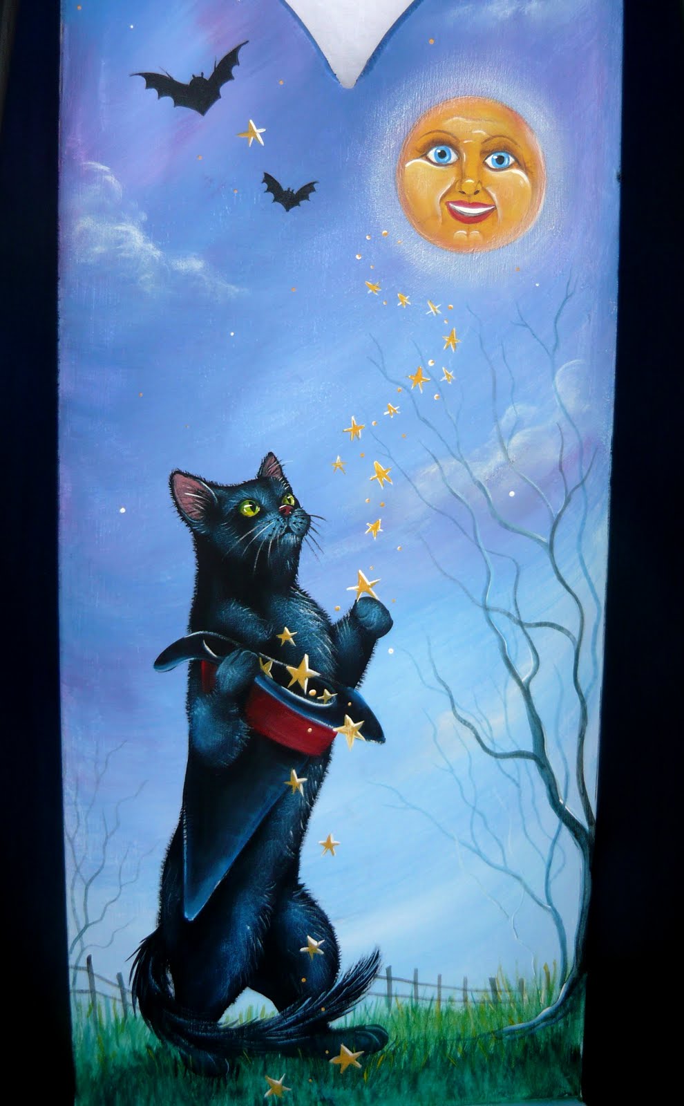 MAGIC BRUSH STUDIO: Black Cat "Hocus Pocus" HP Vintage Child's /Doll ...