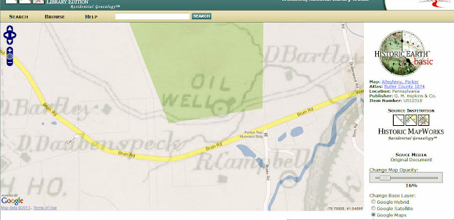 My Ancestors and Me: Old Map, Current Map, Homestead