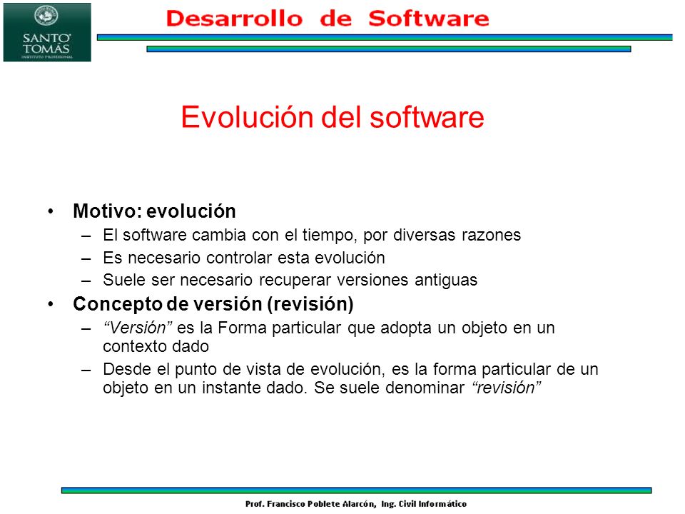 SOFTWARE: Evolución