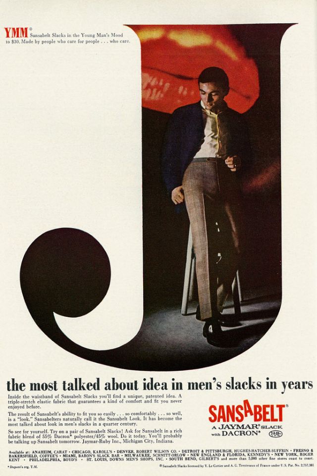 Young Man’s Mood: Vintage Sansabelt Slacks Ads From the 1960s and 1970s ...