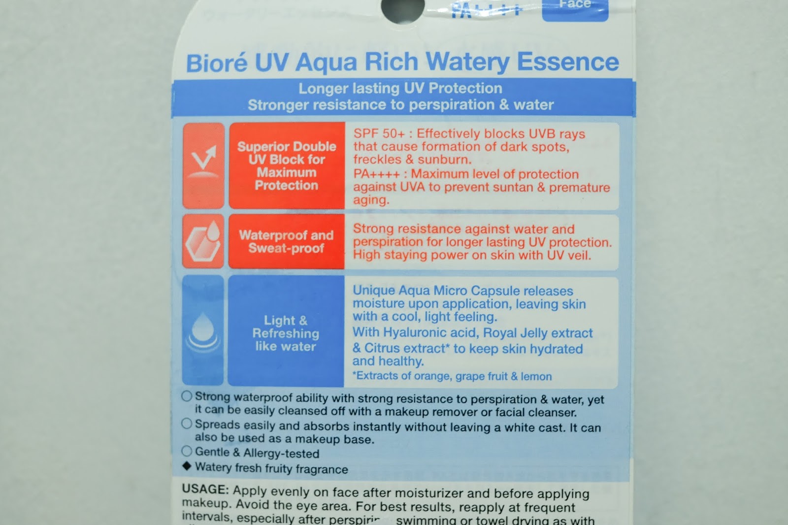 Biore UV Aqua Rich Water Essence SPF 50 Sunscreen: Review - The Foodinista