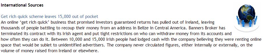 TARA TALKS: Banners Broker SCAM