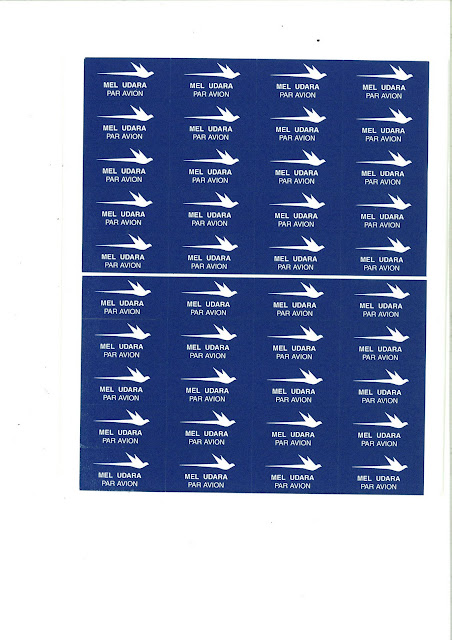 ButterflyPostcardAndStamp: Airmail Stickers