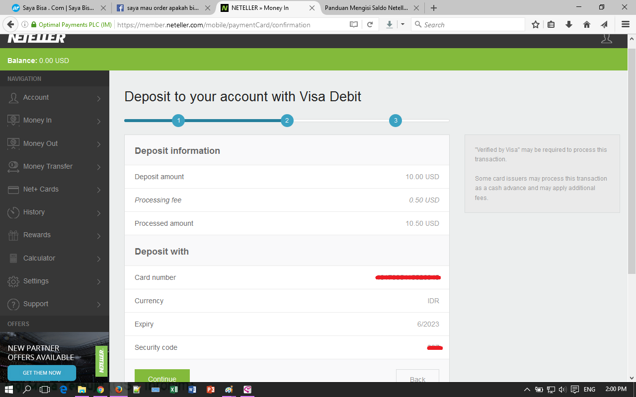 Cara Deposit Neteller dengan Bank Mandiri By VISA ~ Technology ...