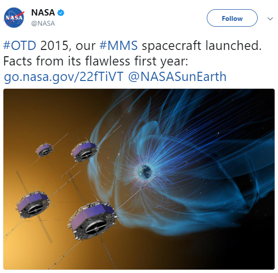 Earth and Space News: NASA Magnetospheric Multiscale Mission Celebrates ...