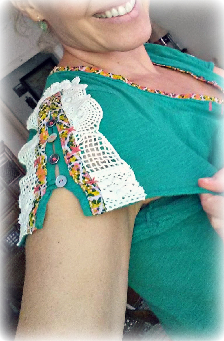 Refashion: Split Shoulder Shirt | the ReFab Diaries