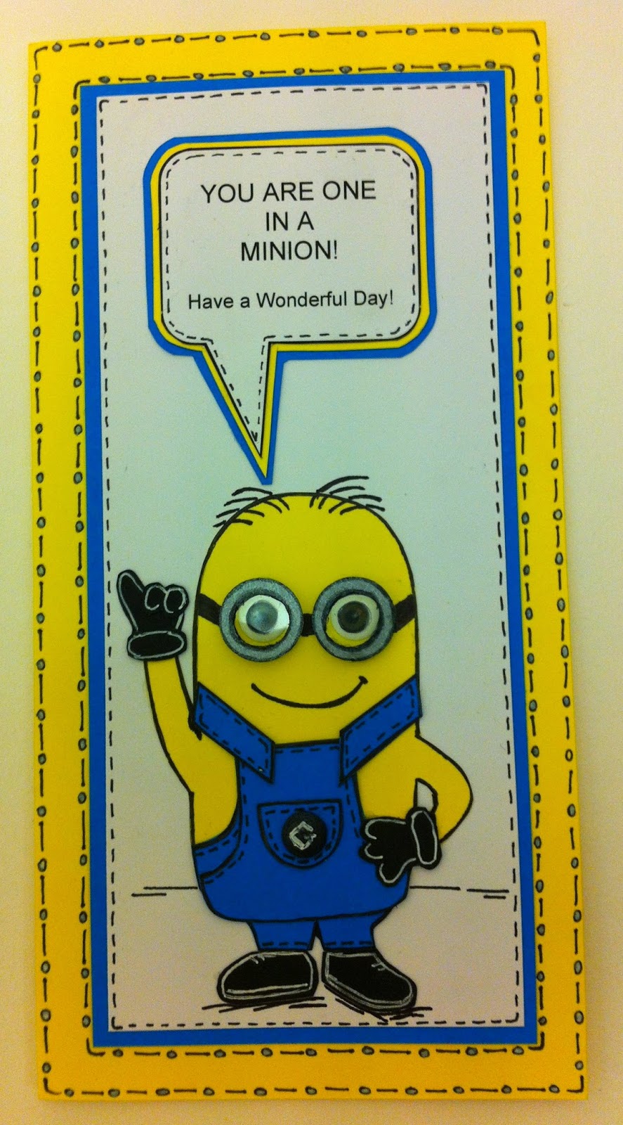 The Craft Project: One in a Minion card Tutorial with Free Template