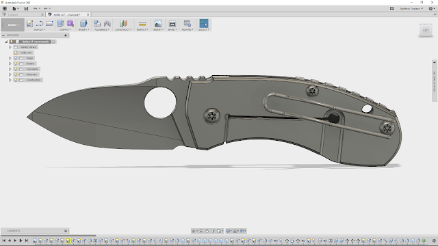 Matthew Trupiano FIEA Art Blog: Fusion 360 Knife (Hardsurface Model)