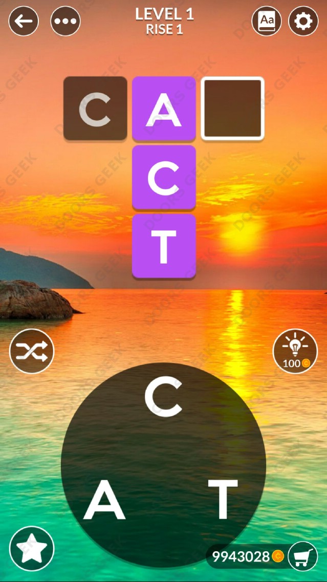 Wordscapes Level 1 Answers ~ Doors Geek
