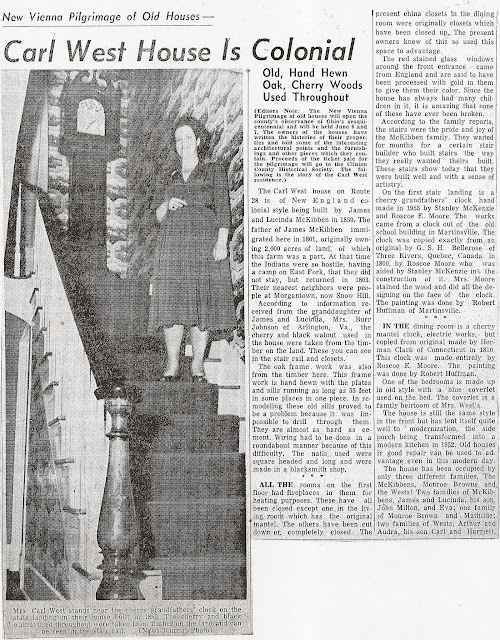 New Vienna Ohio Memories: Carl West House Built 1850