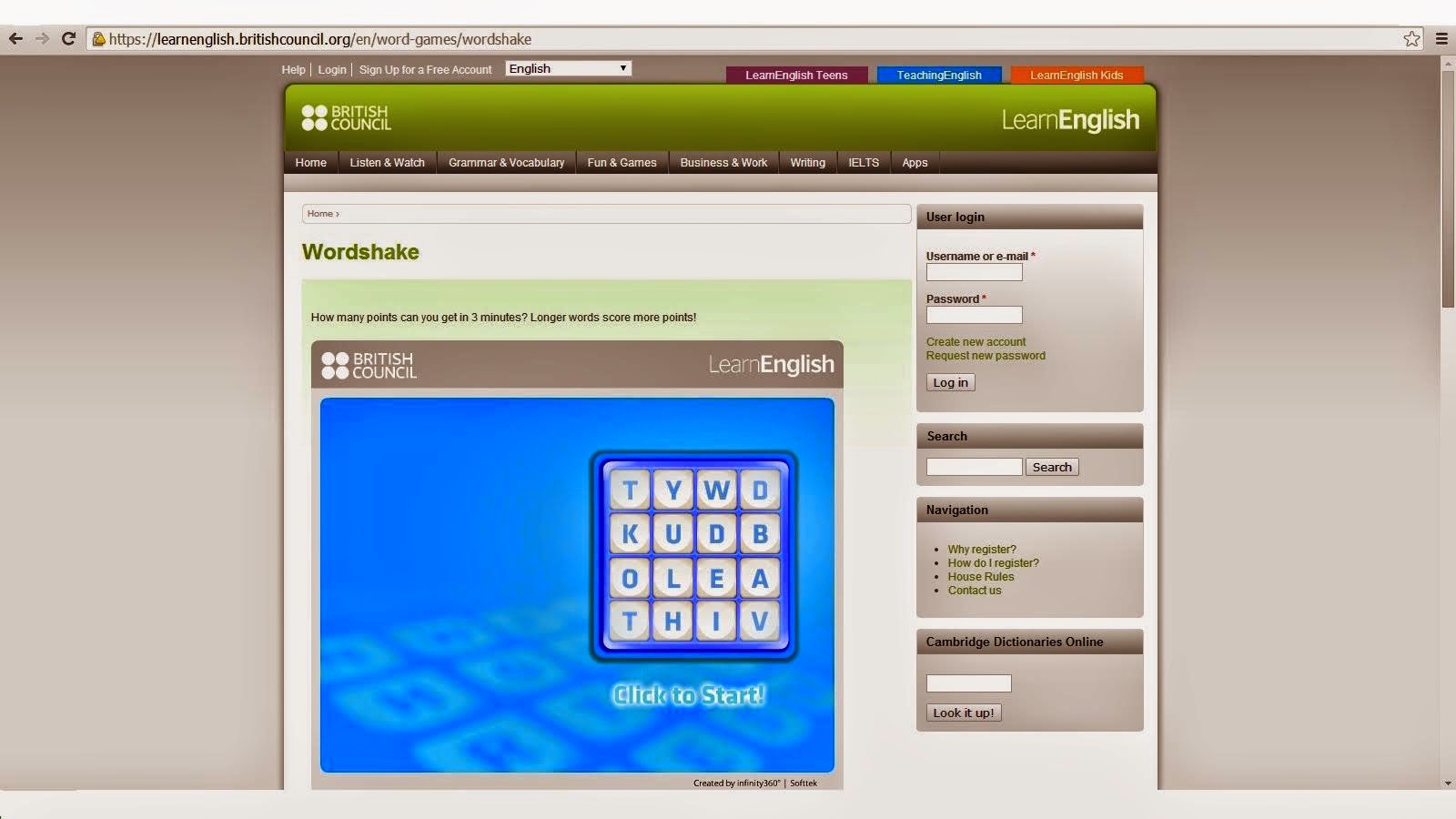 Teacher Lu Online: Wordshake (Game)