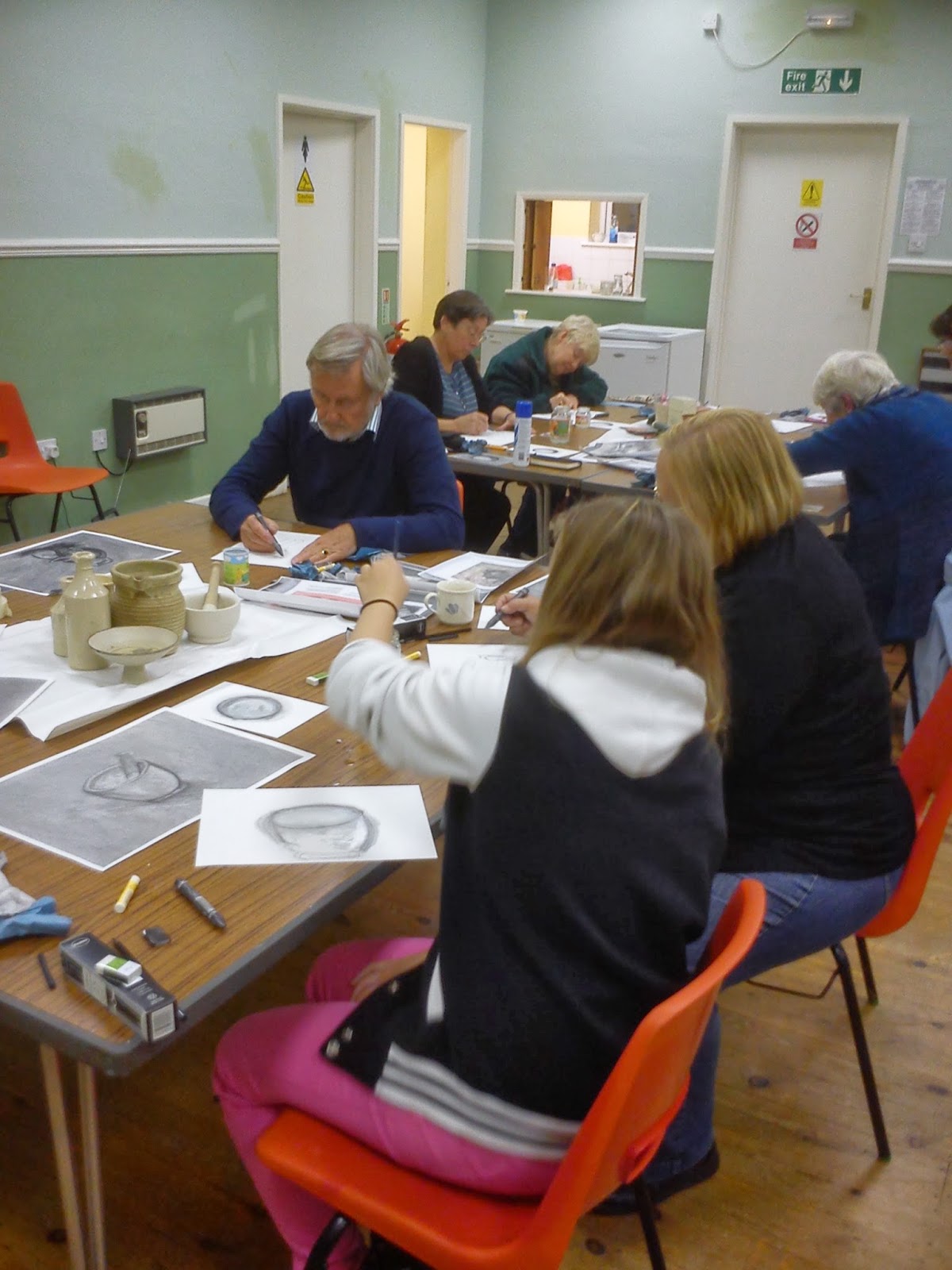 Jan Baker : Creative Fine Art Course at Dadlington Church hall.