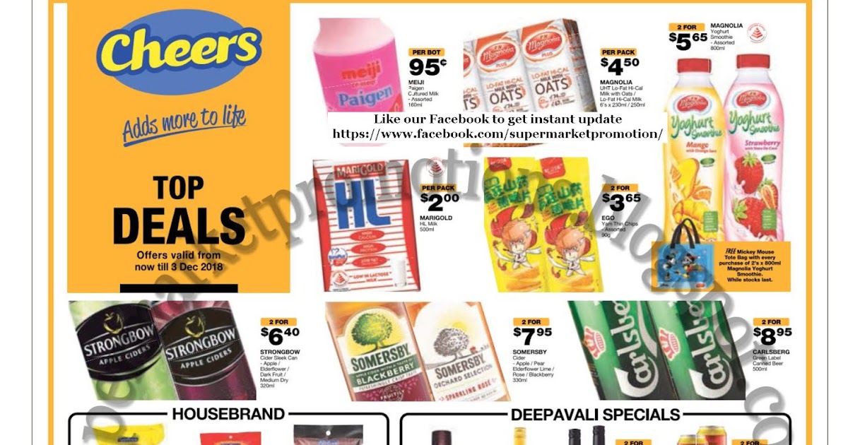 Cheers Top Deals Promotion 07 November - 03 December 2018 ~ Supermarket ...