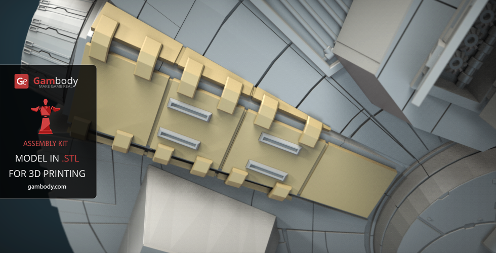 Star Wars - Millennium Falcon Boarding Ramp, Gun 3D Printable Exterior ...