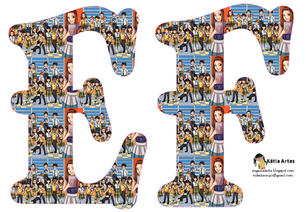 Alfabeto en caricatura de telenovela Carrusel. - Oh my Alfabetos!