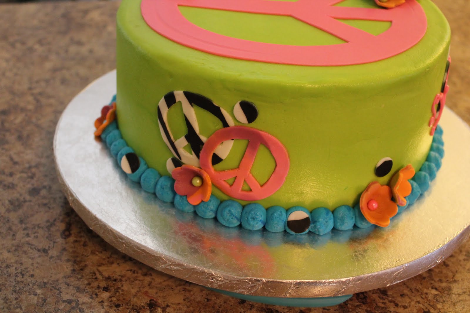 A Blissful Bash: Peace out, girl cake