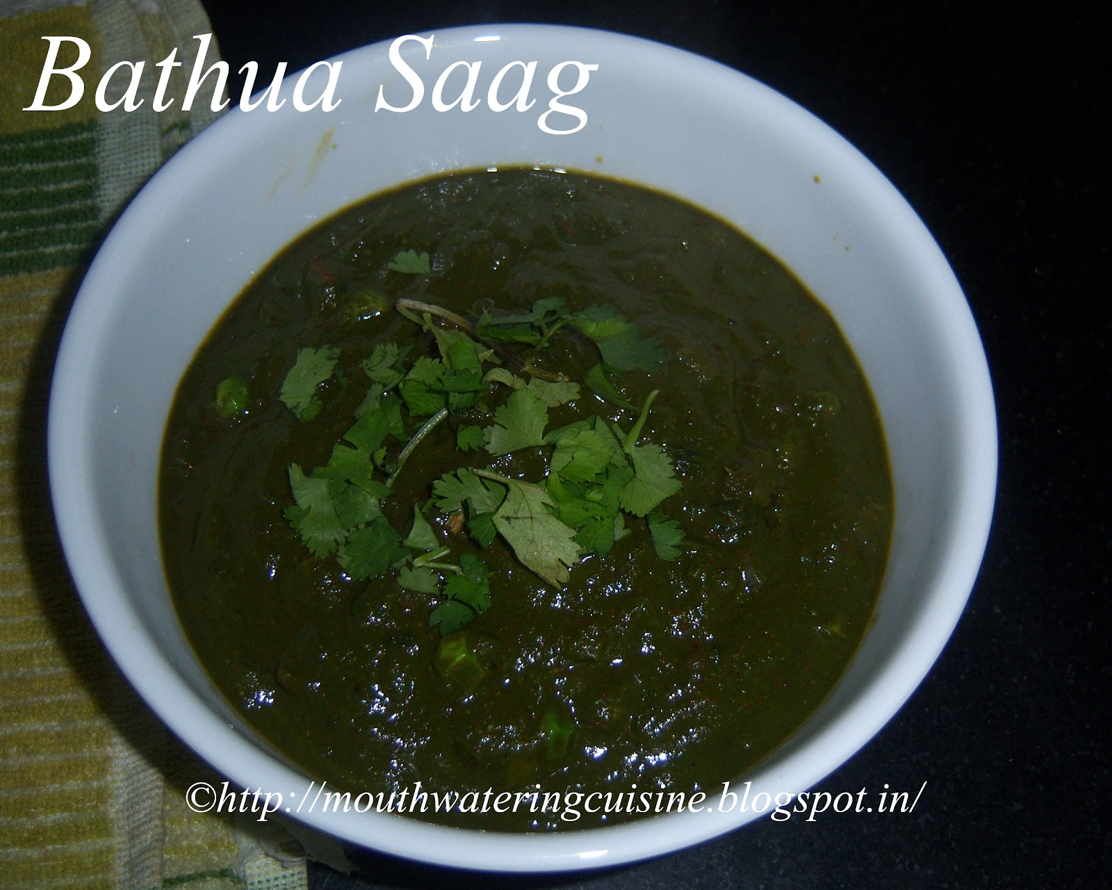 Bathua Saag Recipe - E.A.T. easyvegrecipes