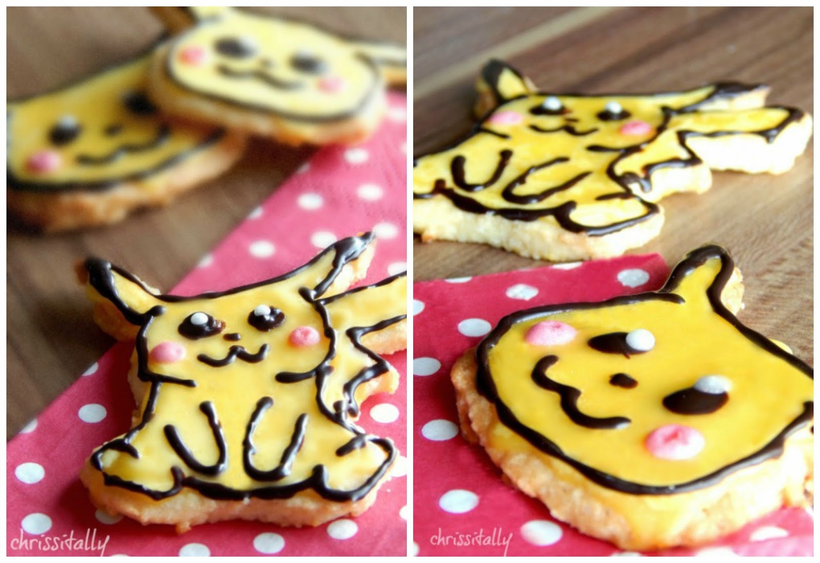 Chrissitally´s Cupcakefactory: Pikachu Cookies / Pikachu Butterkekse