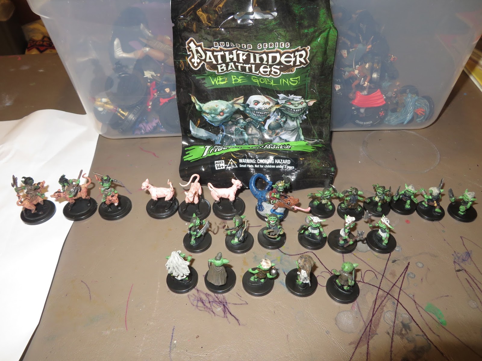 Real Minis: Pathfinder battles we be goblins in hand picture review