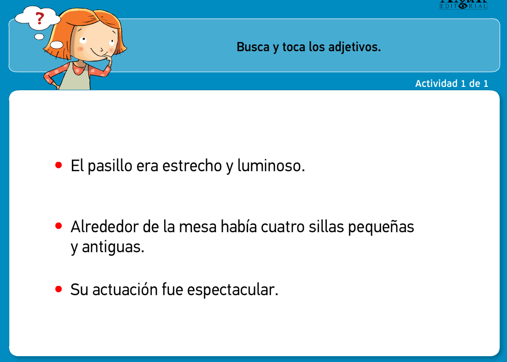 ¡PIM! ¡PAM! ¡SEGUNDO!: LOS ADJETIVOS