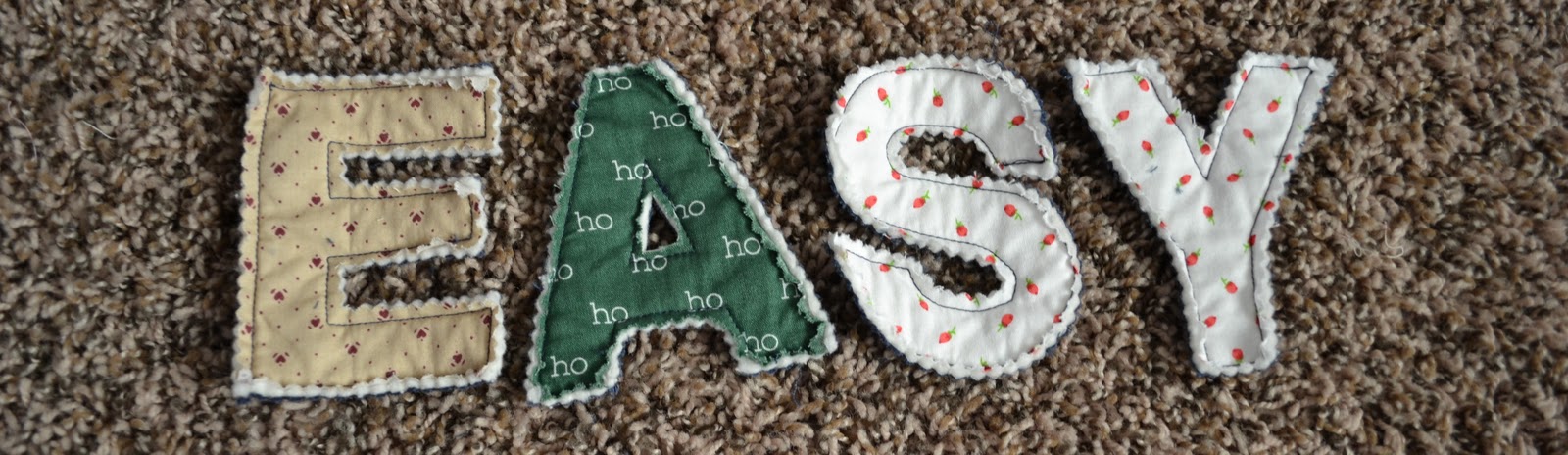easy peasy lemon squeezy: Scrappy Fabric Letters