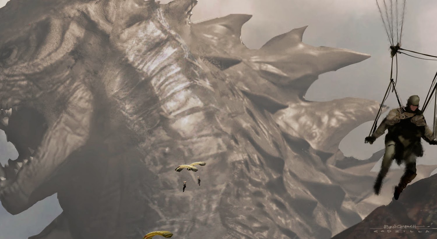 Marvel at Immense Scale of GODZILLA in Concept Art by Ryan Church ...