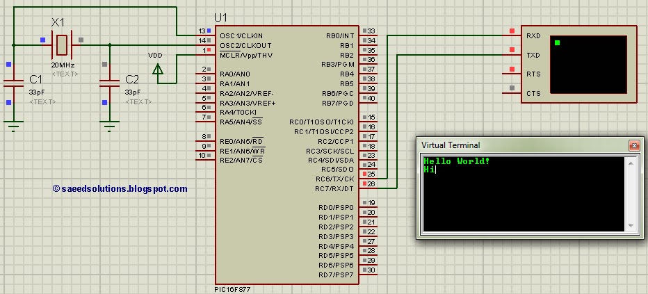Pic16f877 Uart Code Proteus Simulation Saeeds Blog