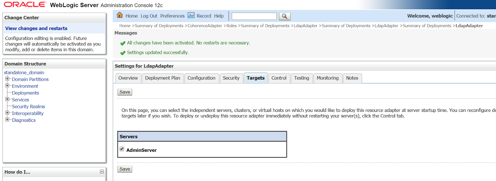 Configure Ldap Adapter Connection Factories Through Wlst Script Oracle Soa Suite 12c
