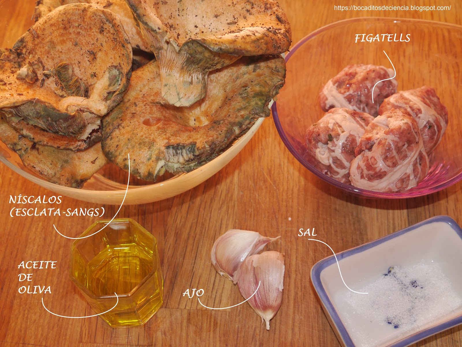 Níscalos con figatells