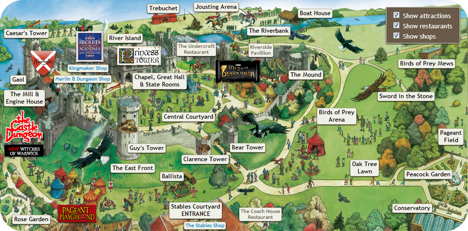 Warwick Castle Map Mediaeval Luxury Family Glamping Getaway At Warwick