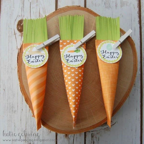 stamping lightly: Easter Carrot Treat Containers {Avery Elle}