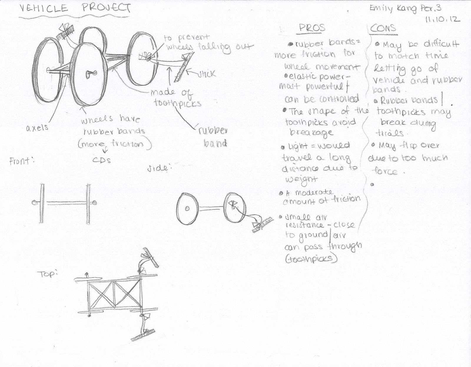 Newton's Scooter Project : Emily's Drafts (1st and 2nd)