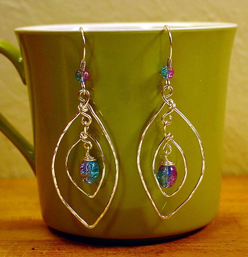 The Real Leopardstripes: Swingin' Leaves Earrings- a new wirework tutorial