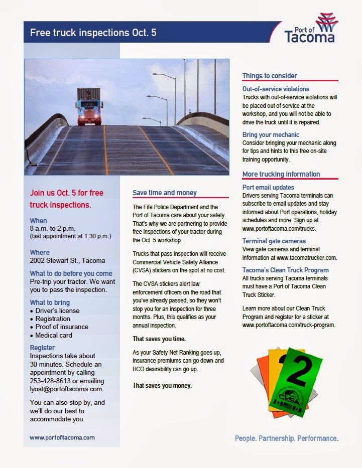 Fife Police Department: Free truck inspections