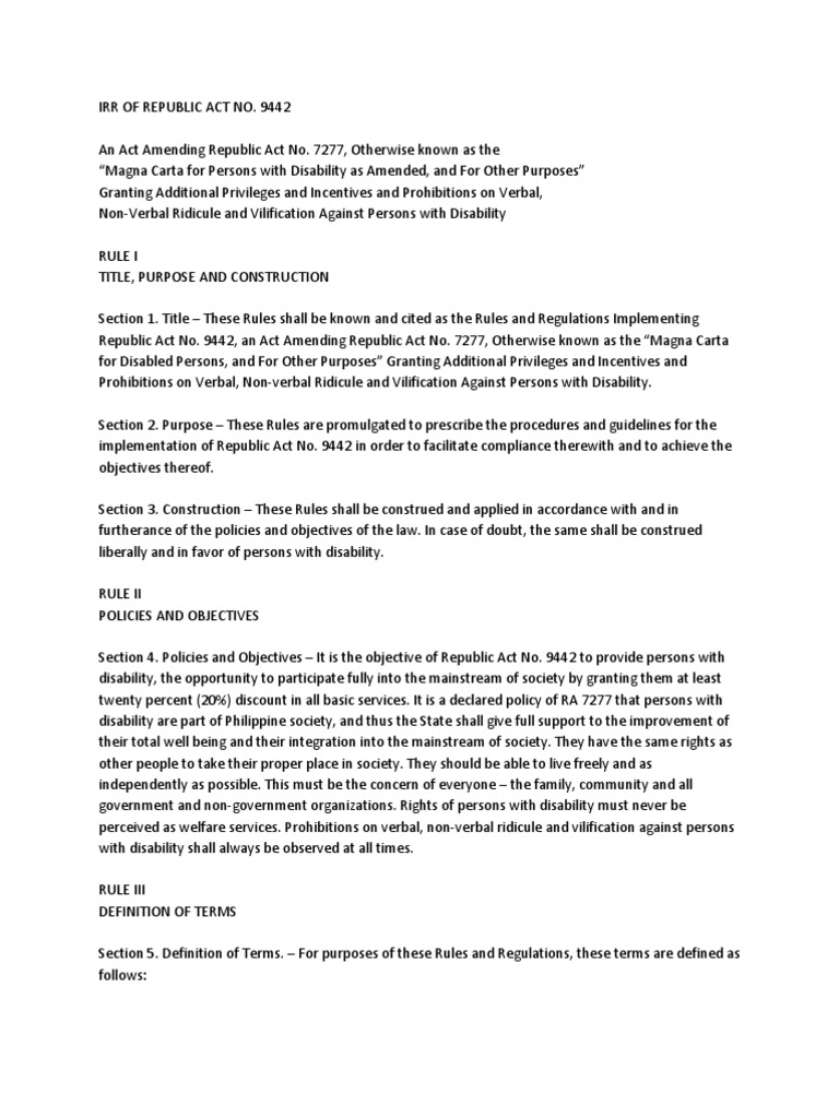 ra 7277 - philippin news collections