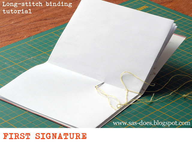 Long-stitch binding tutorial - part 2 | SAS does ...: Long-stitch ...
