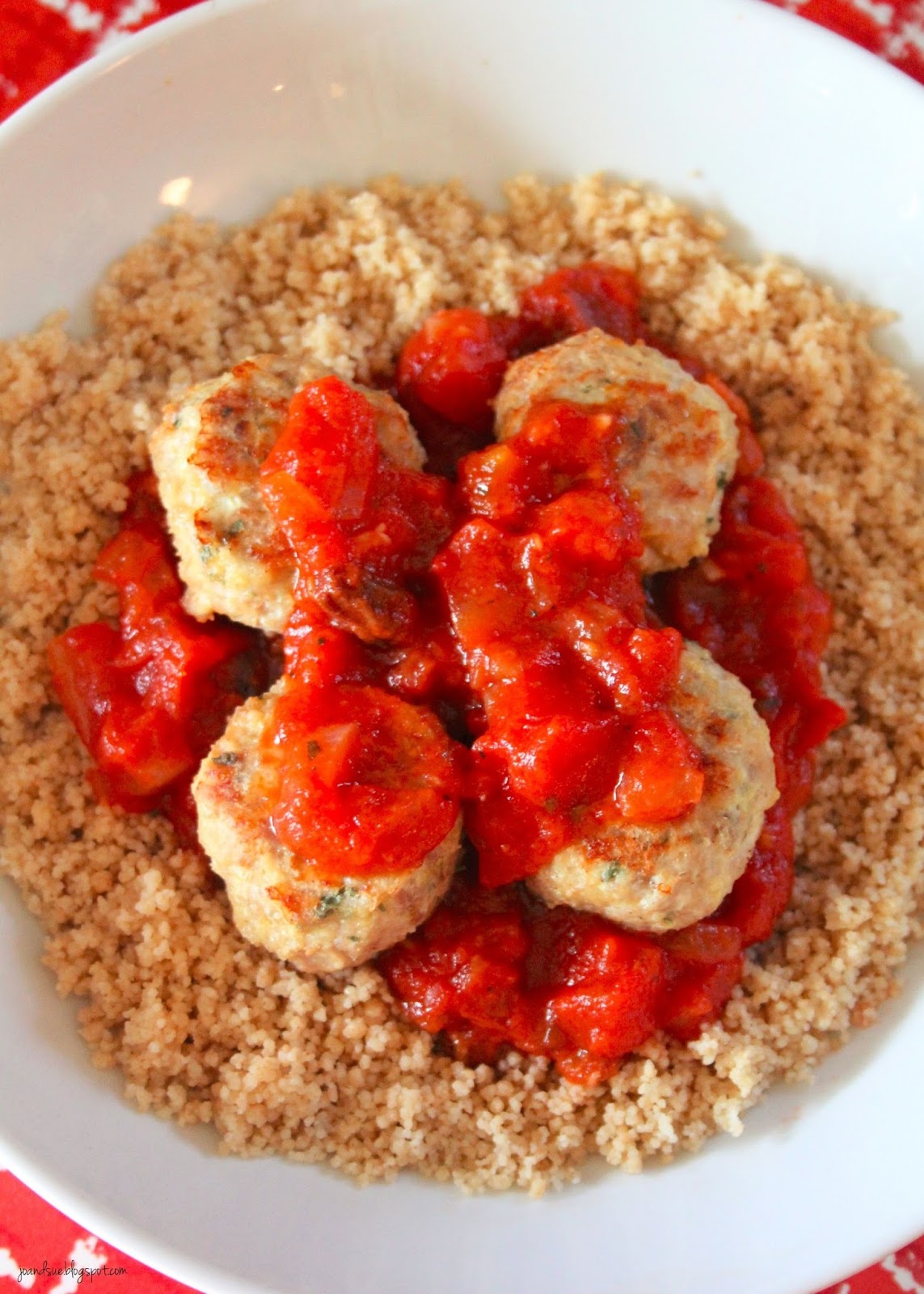 Jo and Sue: Mediterranean Turkey Meatballs with Couscous