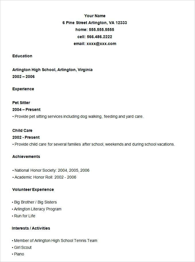 Standard Resume Examples 2019 - Resume Templates