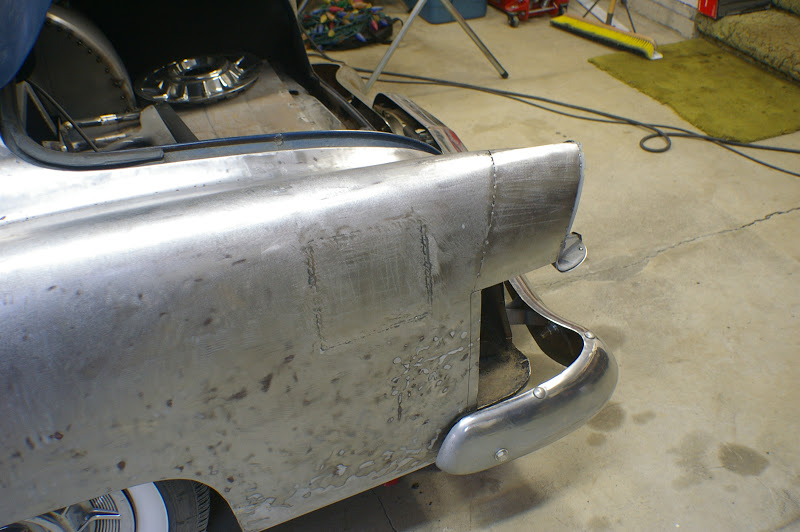 Schaefer 64: '55 Chevy Tail-lights and Extended quarters on Trevor's '53