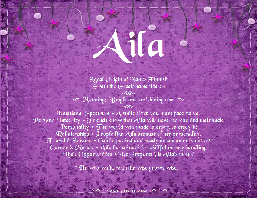 Aila (name) - JungleKey.co.uk Image