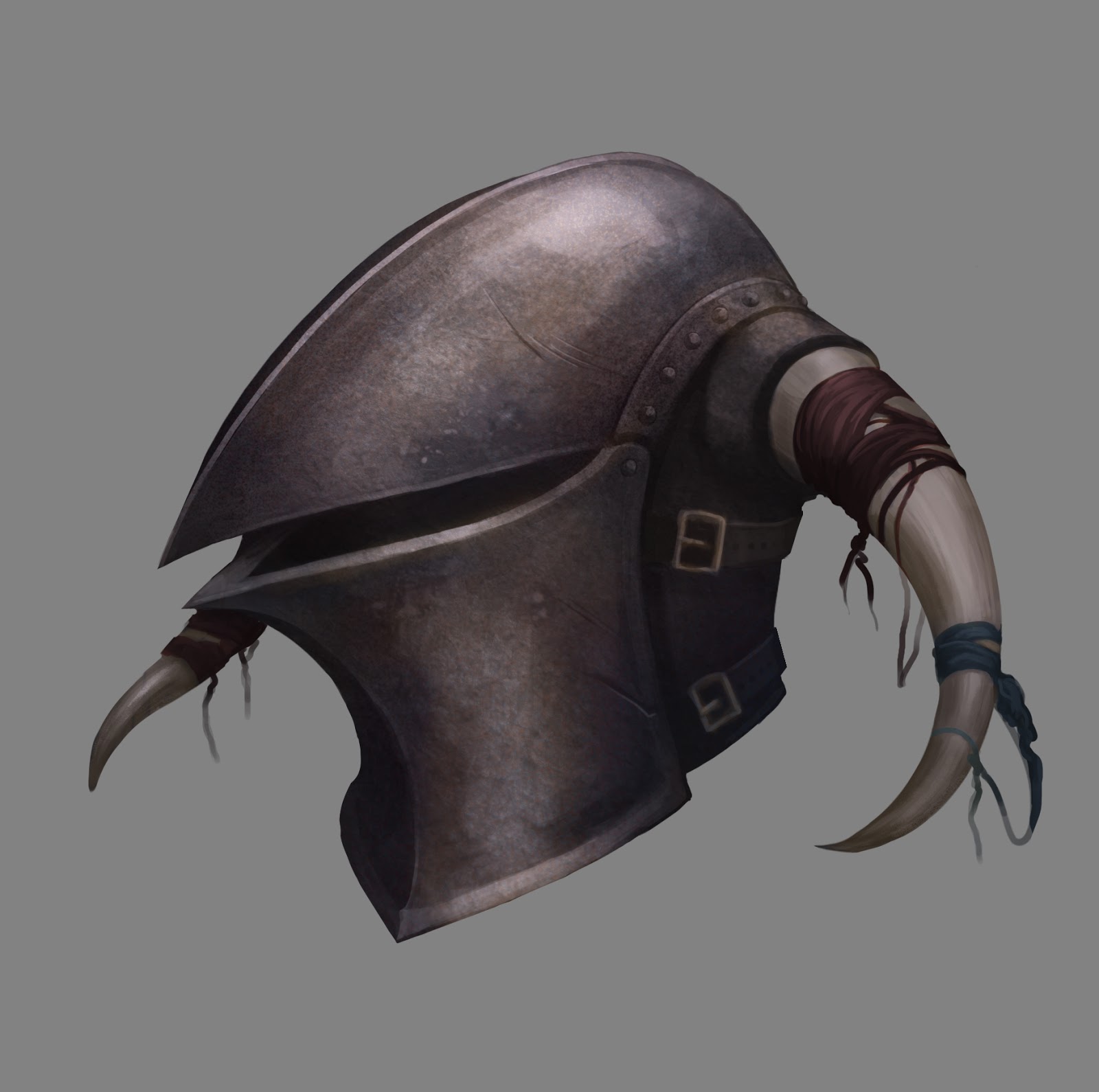 Dylan Banks Illustration: Iron Helmet texture experiment